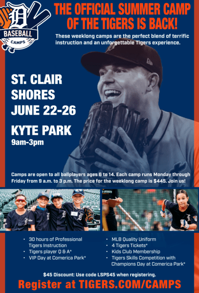 Detroit Tigers Youth Baseball & Softball Camp 2026 (6 - 14 years ...