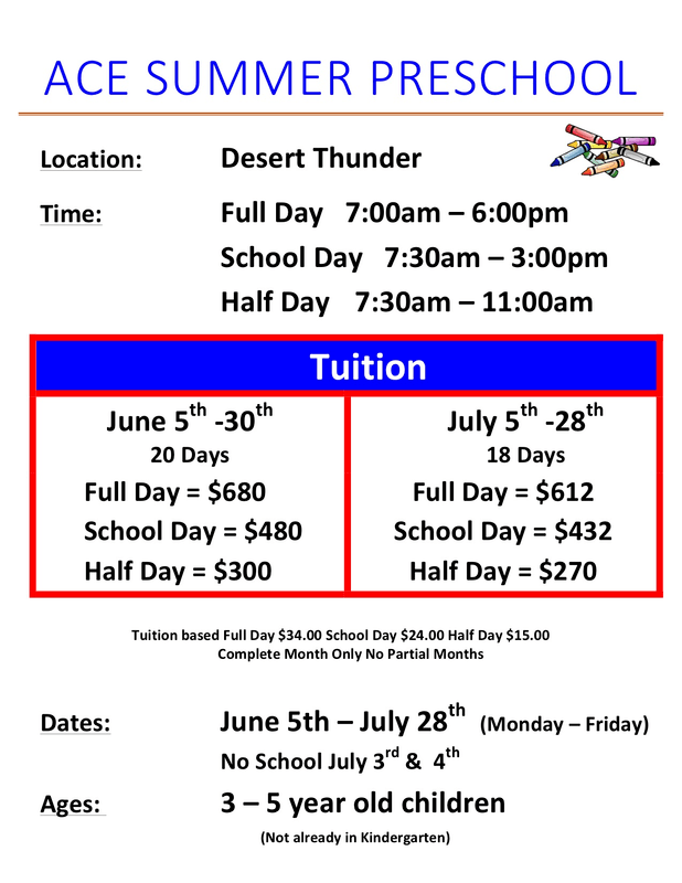 ACE Preschool Program - AESD - ACE Department Programs