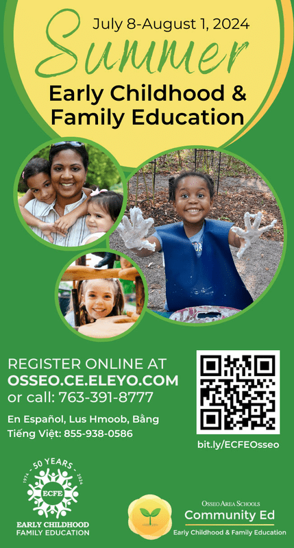 Early Childhood Family Education (ECFE) - ISD 279 - Osseo Area Schools ...